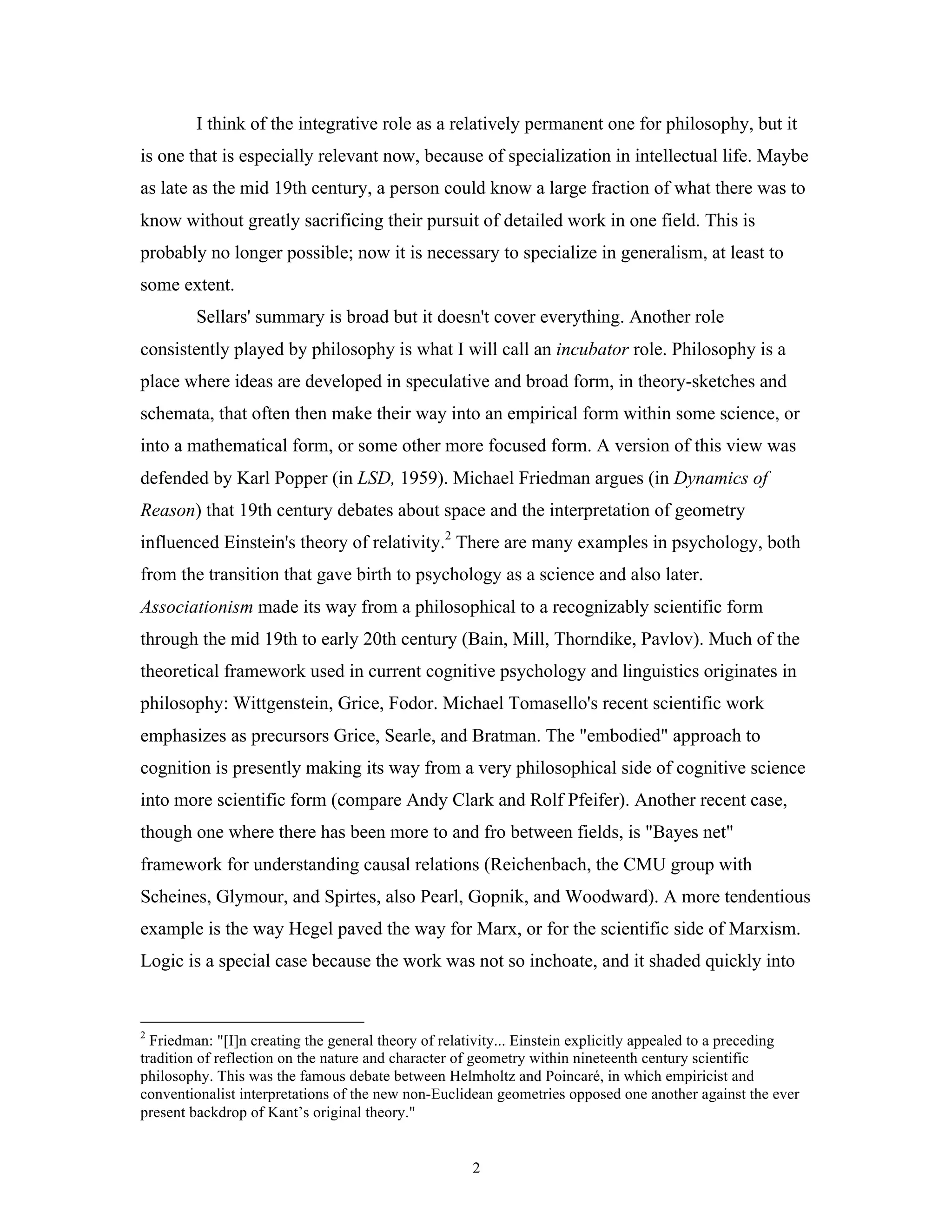 On the Relation Between Philosophy and Science | PDF