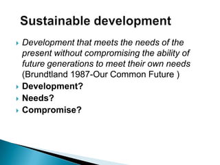 Philosophy and History of Sustainable Development | PPTX