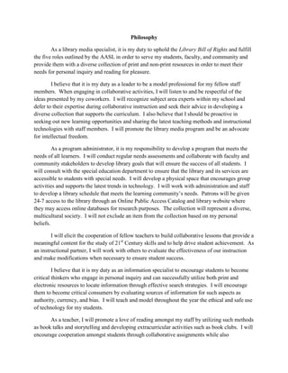 Philosophy Statement | DOCX