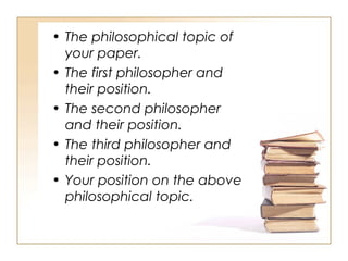 Philosophy term paper | PPT