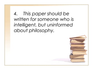 Philosophy term paper | PPT