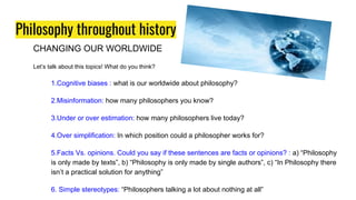 Philosophy throughout historyclaracastro | PPT