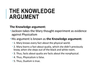 Philosphy mary the colorblind neuroscientist | PPT