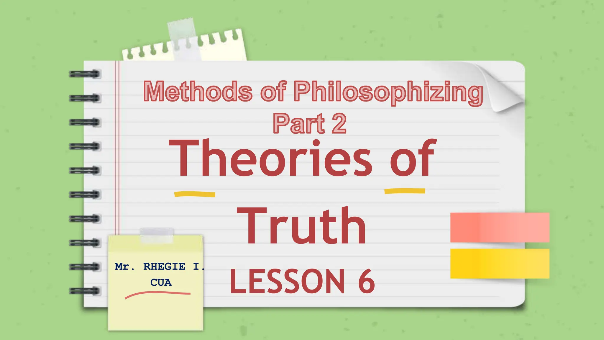 Topic: Truth Philosophy Grade 11 and Grade 12 | PPTX