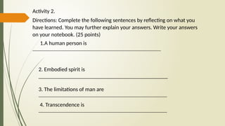 Introduction to the Philosophy of Human Person | PPTX