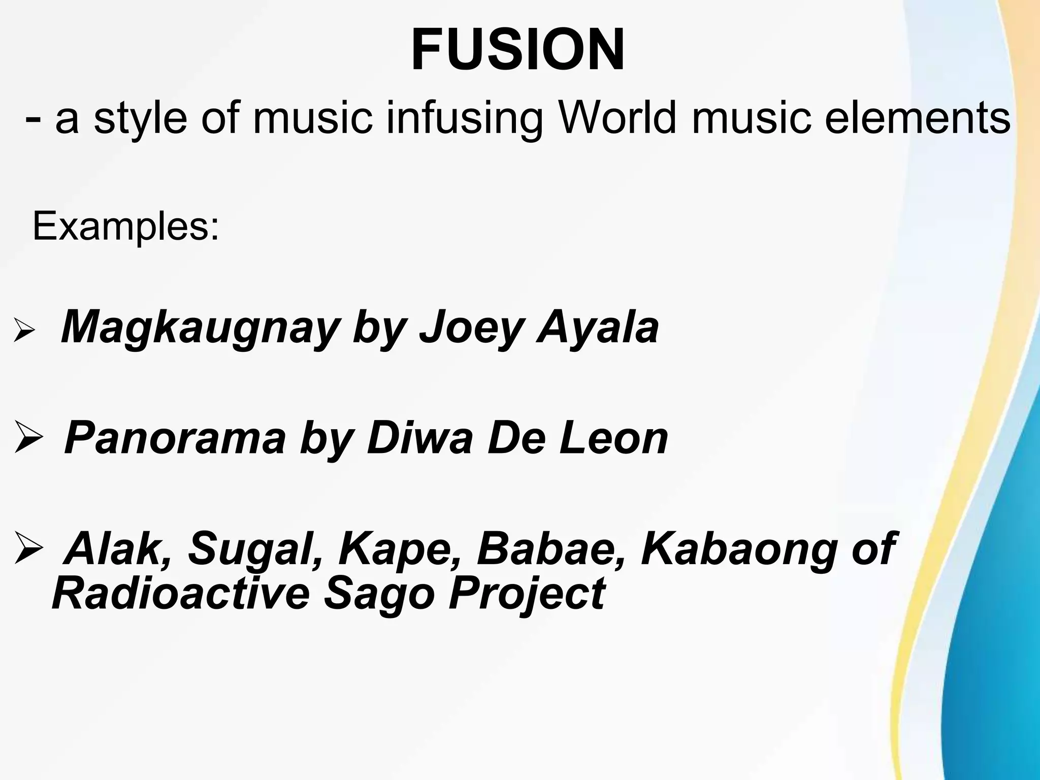 Philippine Popular Music (Grade 7 Music 3rd Quarter) | PPTX