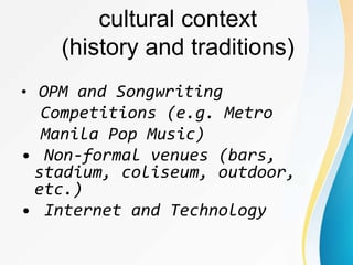 Philippine Popular Music (Grade 7 Music 3rd Quarter) | PPTX
