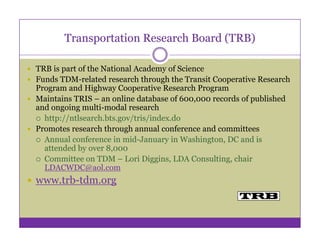 Welcome To The TDM Community - Tools and Resources for TDM Newcomers | PPT