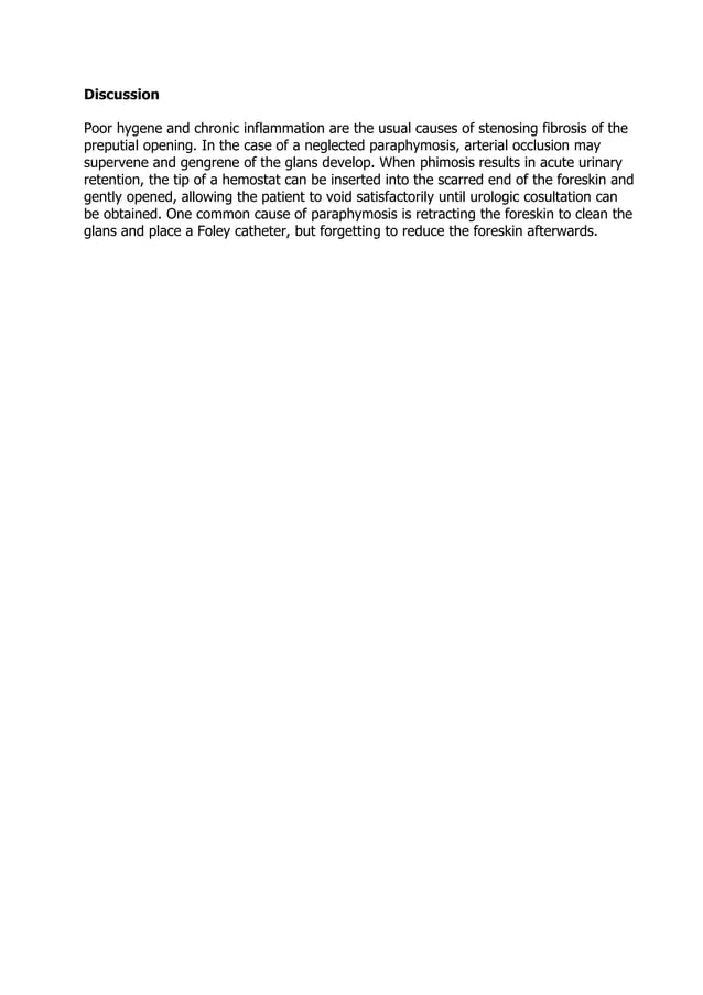 Phimosis And Paraphimosis | DOC | Sexual Conditions | Sexual Health