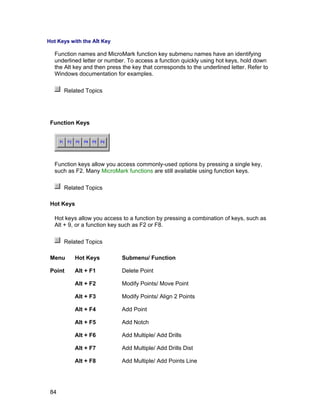 PHÍM TẮT GERBER V8 | PDF