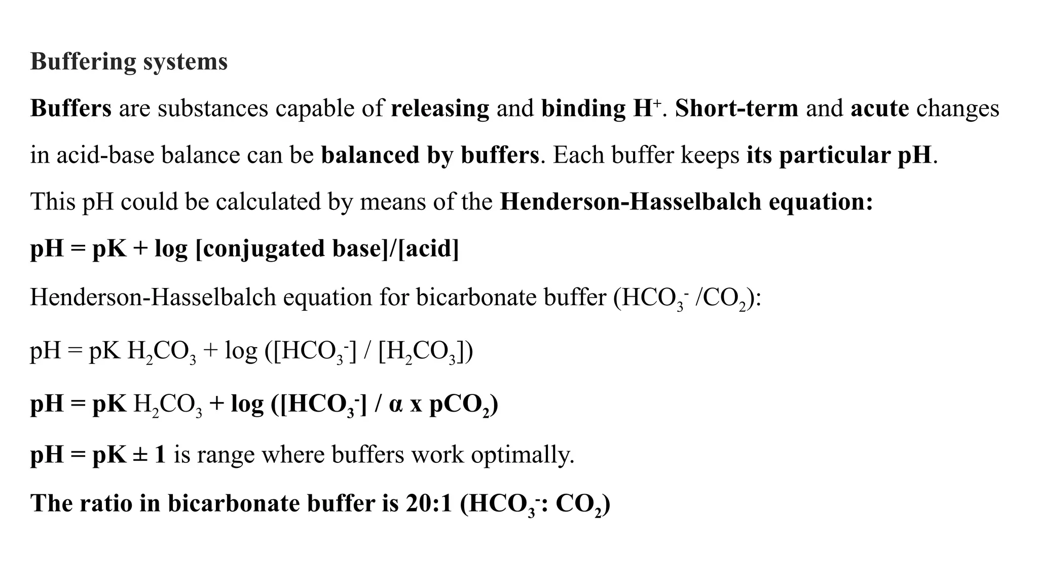 Acid base balance in human body and buffer system | PPTX