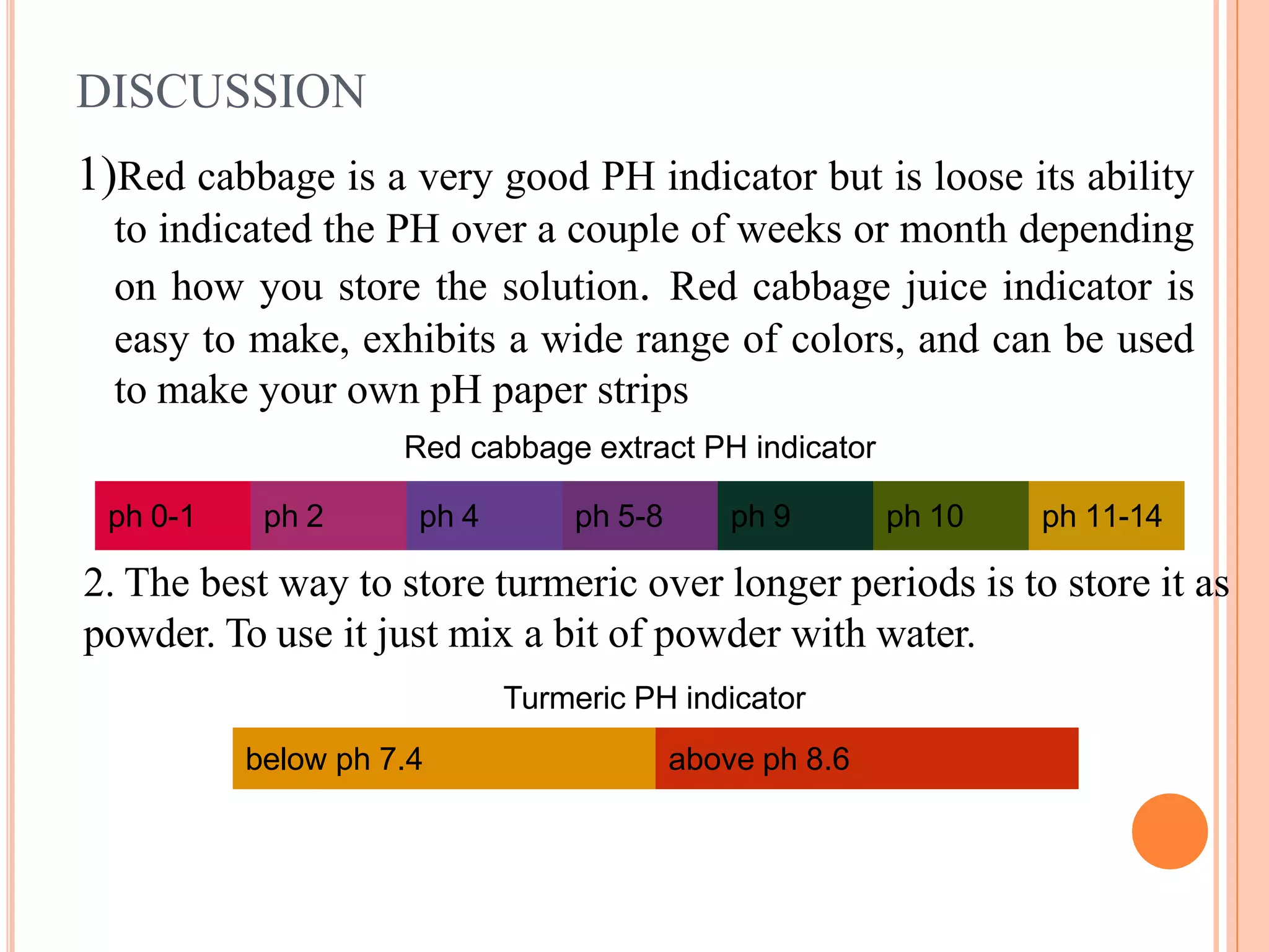 pH indicator experiment | PPTX