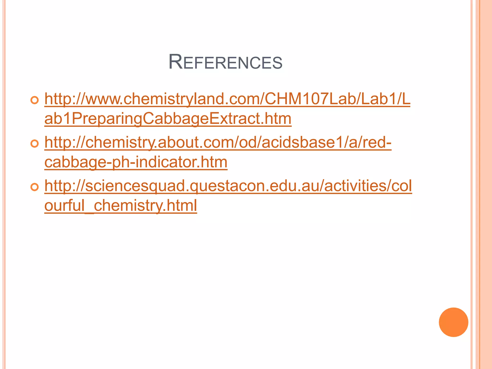 pH indicator experiment | PPTX