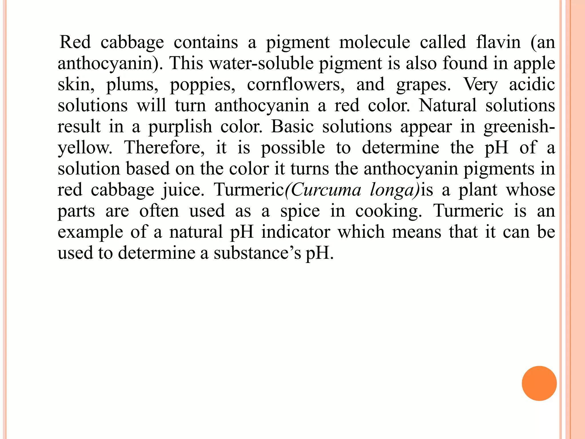 pH indicator experiment | PPTX