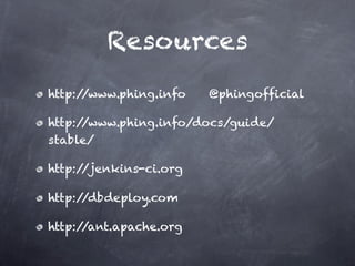An introduction to Phing the PHP build system | PPT