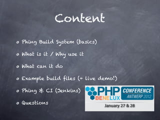 An introduction to Phing the PHP build system | PPT