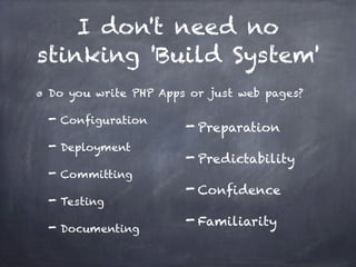An introduction to Phing the PHP build system (PHPDay, May 2012) | KEY | Web Development | Internet