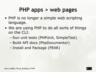 Phing: Building with PHP | PPT