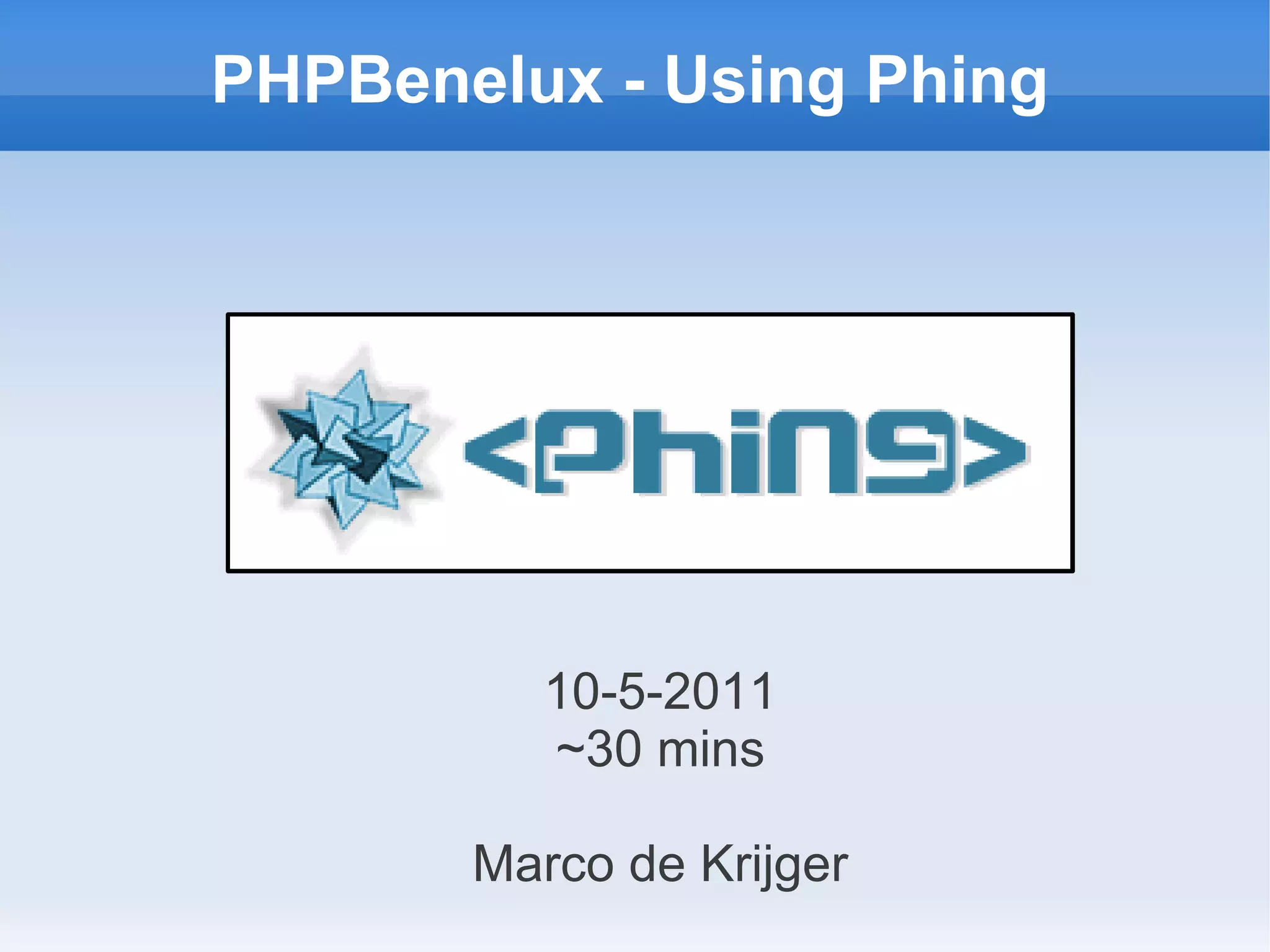 Phing | PPT