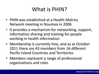 PHIN Overview | PPTX | Medical Health