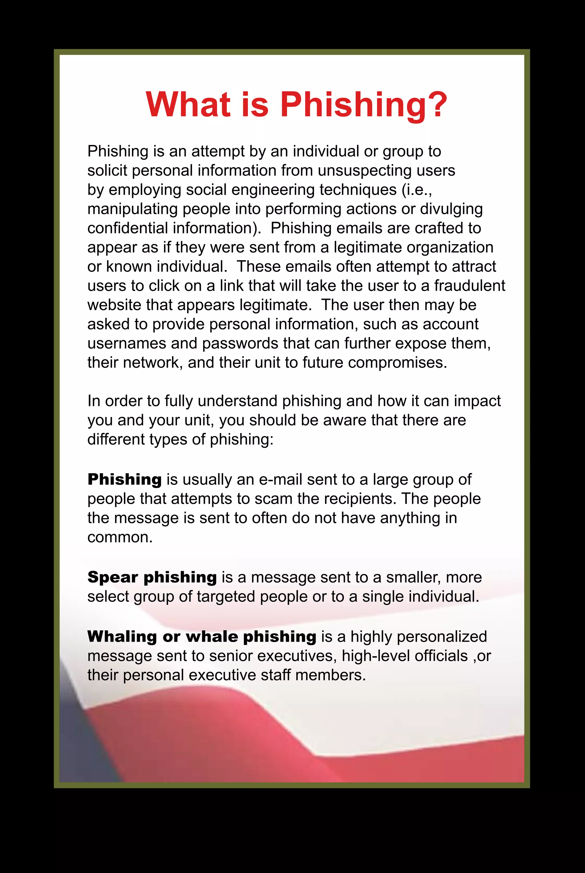 Beware of Phishing Scams | PDF