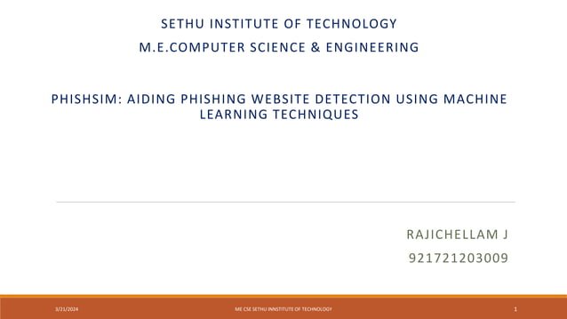 PHISHING ATTACK AND DETECTION WITH MACHINE LEARNING TECHNIQUES.pptx