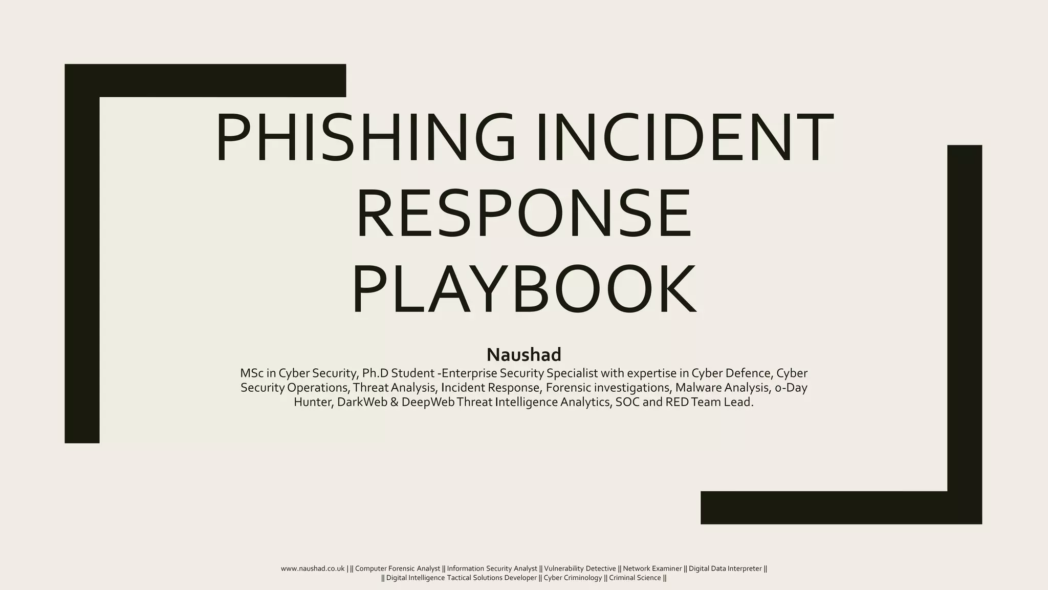 Phishing Incident Response Playbook | PPTX