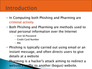 Phishing & Pharming | PPT