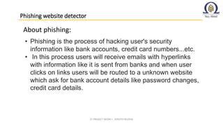 phishing website detector. (user's identity)pptx | PPTX