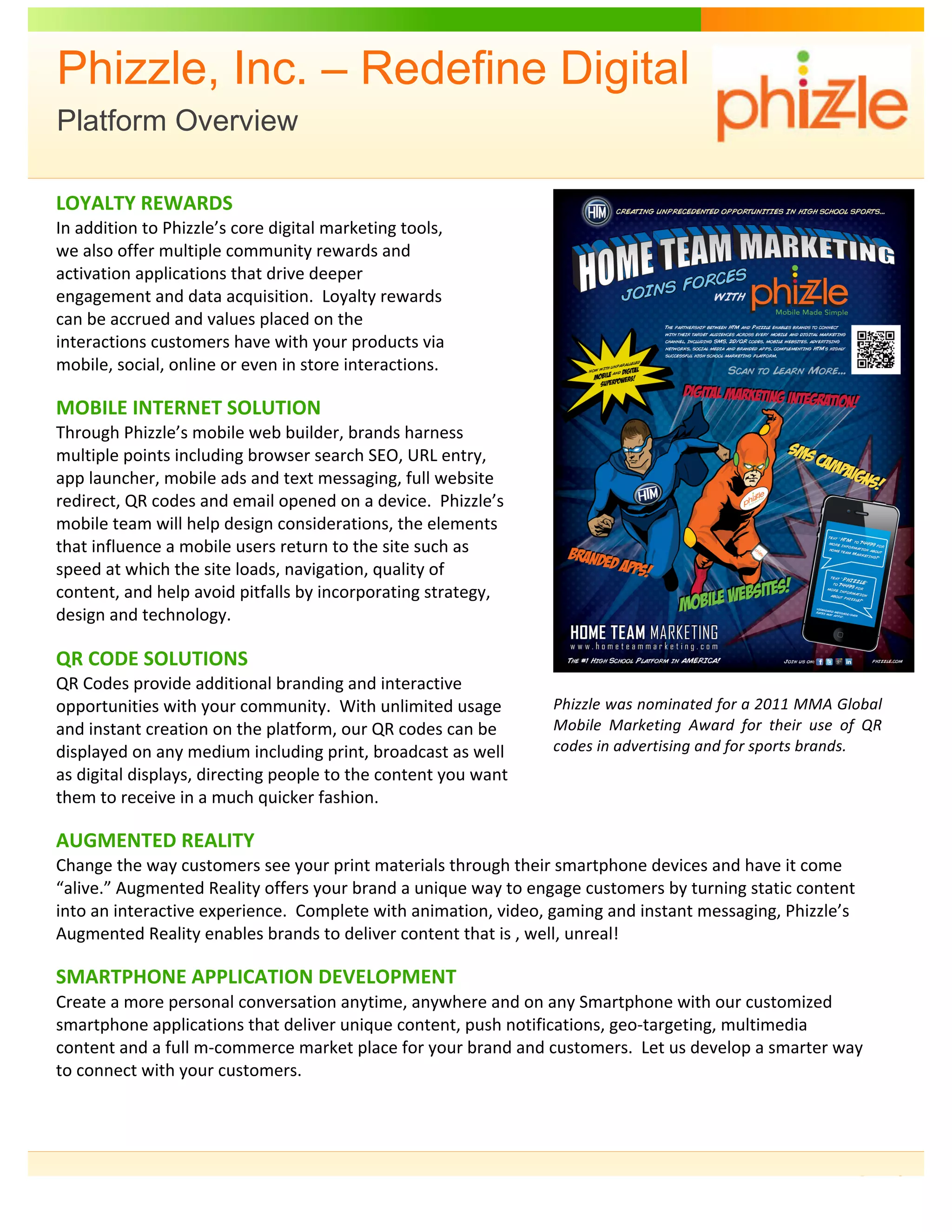 Phizzle Platform Overview 2012 | PDF