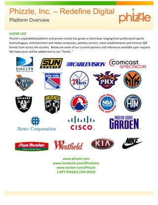 Phizzle Platform Overview 2012 | PDF