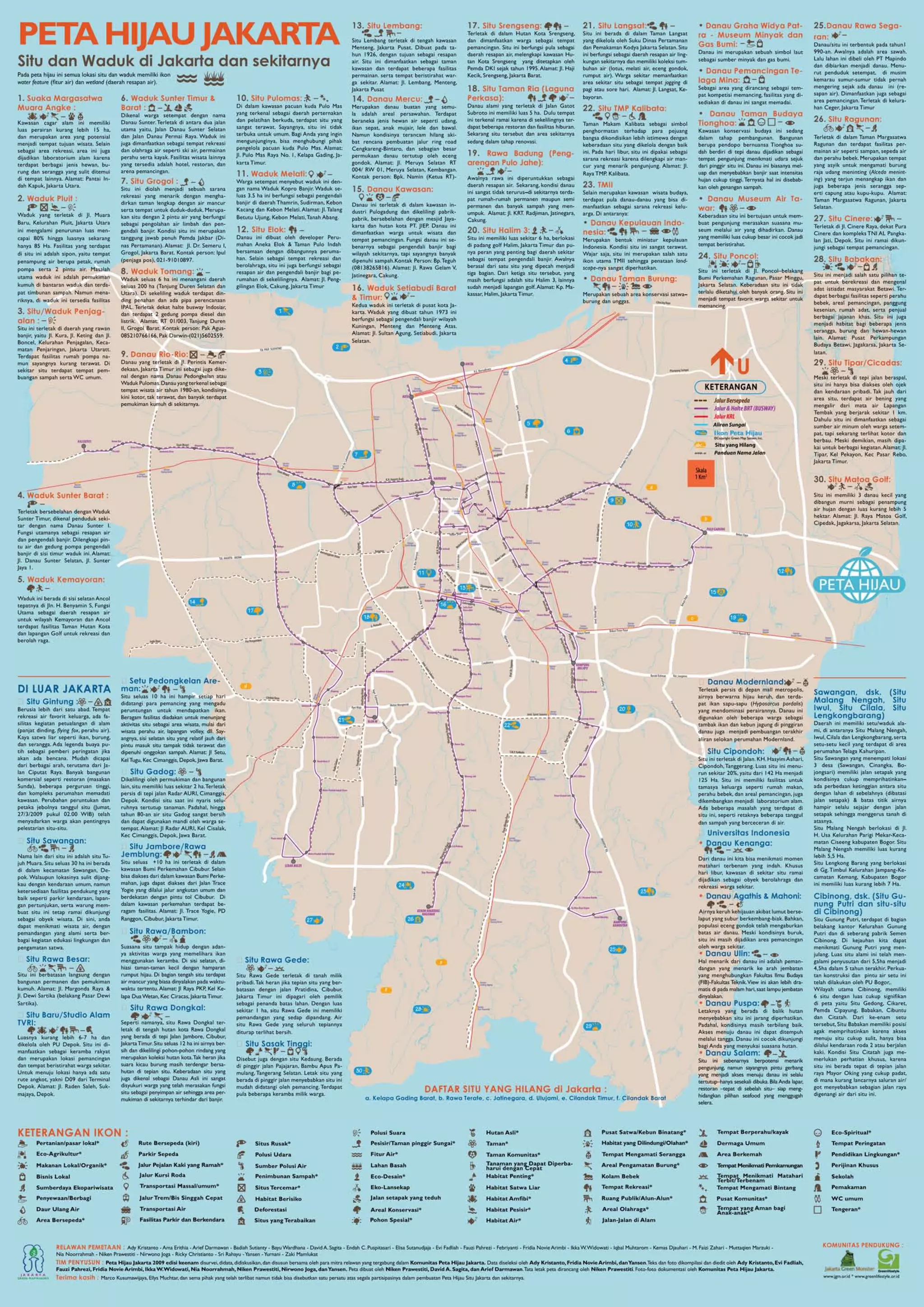 Peta Hijau Jakarta 2009 - Kenali Situ Jakarta | Jakarta’s Water Site Greenmap | PDF