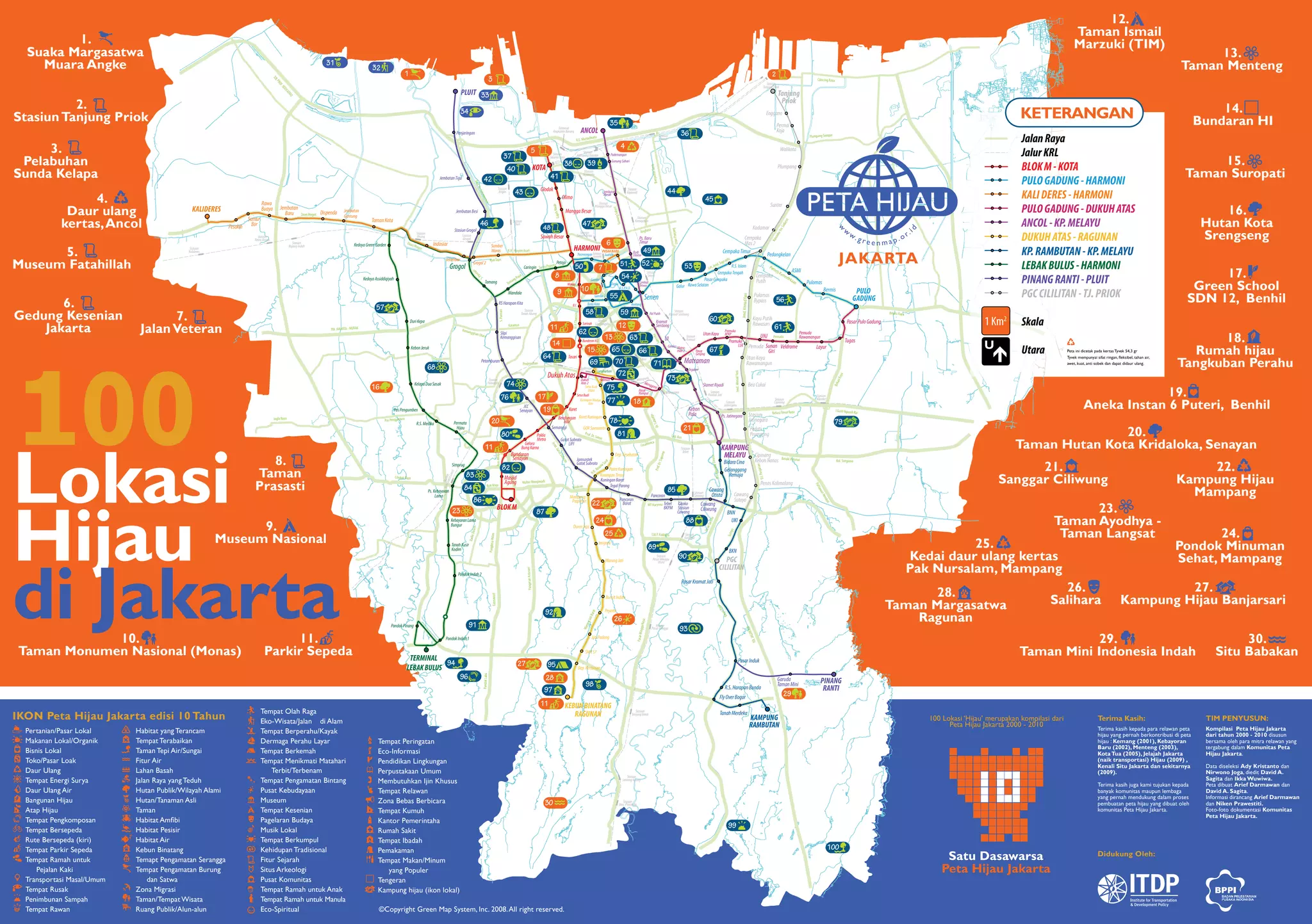 100 Lokasi Hijau di Jakarta | PDF
