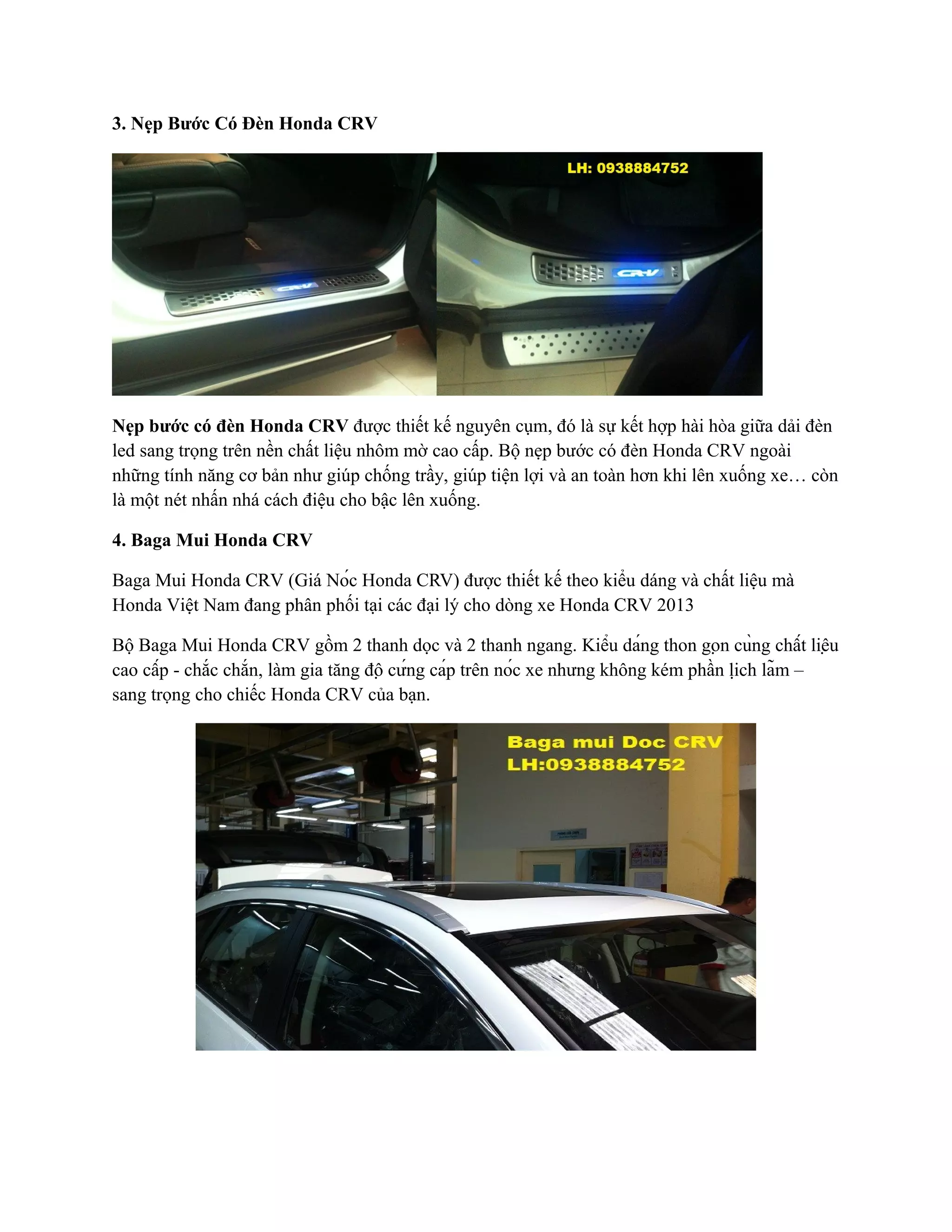 Phụ kiện uncle xe honda crv | PDF