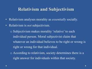 Phl 105 nihilism relativism-objectivism-subjectivism(3) | PPTX