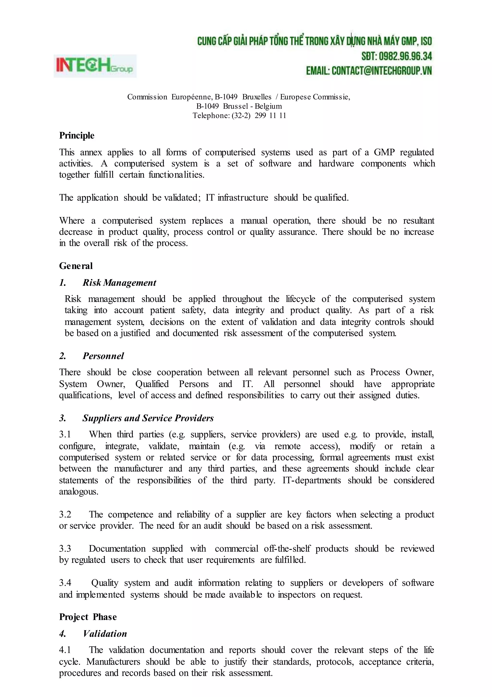 Phụ lục 11 GMPEU. Hệ thống máy tính | DOCX | Data Storage and Warehousing | Computing