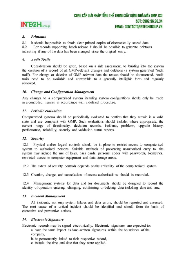 Phụ lục 11 GMPEU. Hệ thống máy tính | DOCX | Data Storage and Warehousing | Computing