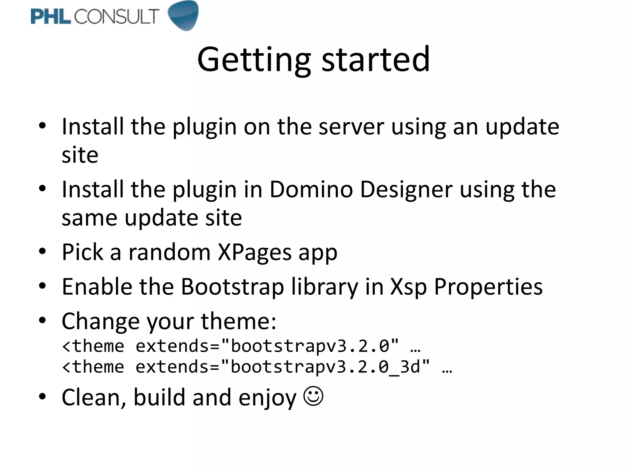 Bootstrap4XPages - an introduction | PPT