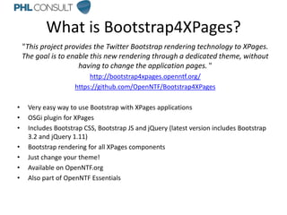Bootstrap4XPages - an introduction | PPT