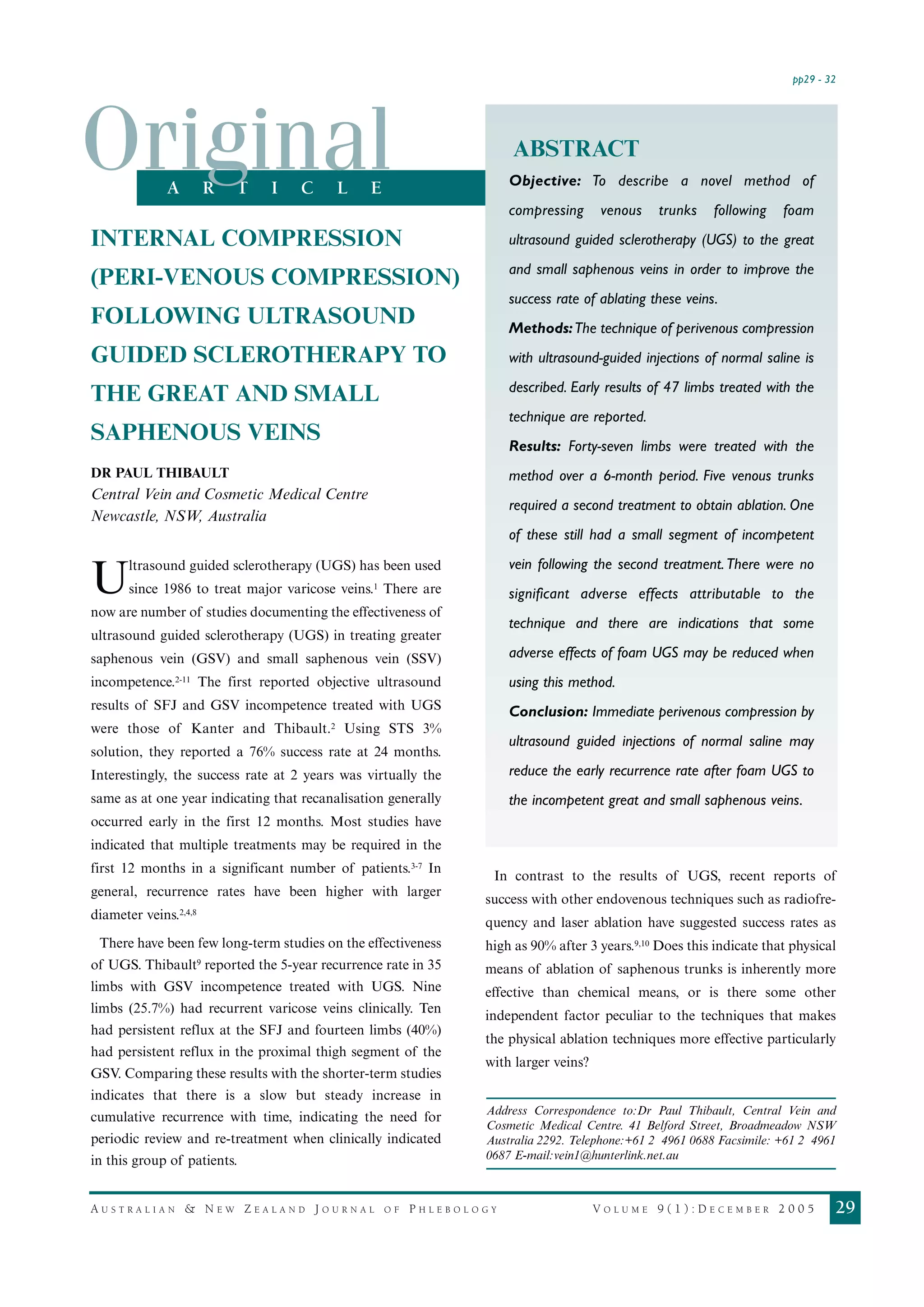 Phlebology Jrnal Dec 05 V2 | PDF