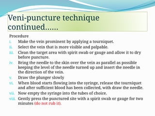 Blood Collection via different techniques | PPTX