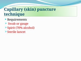 Blood Collection via different techniques | PPTX