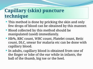 Blood Collection via different techniques | PPTX
