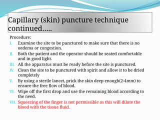 Blood Collection via different techniques | PPTX