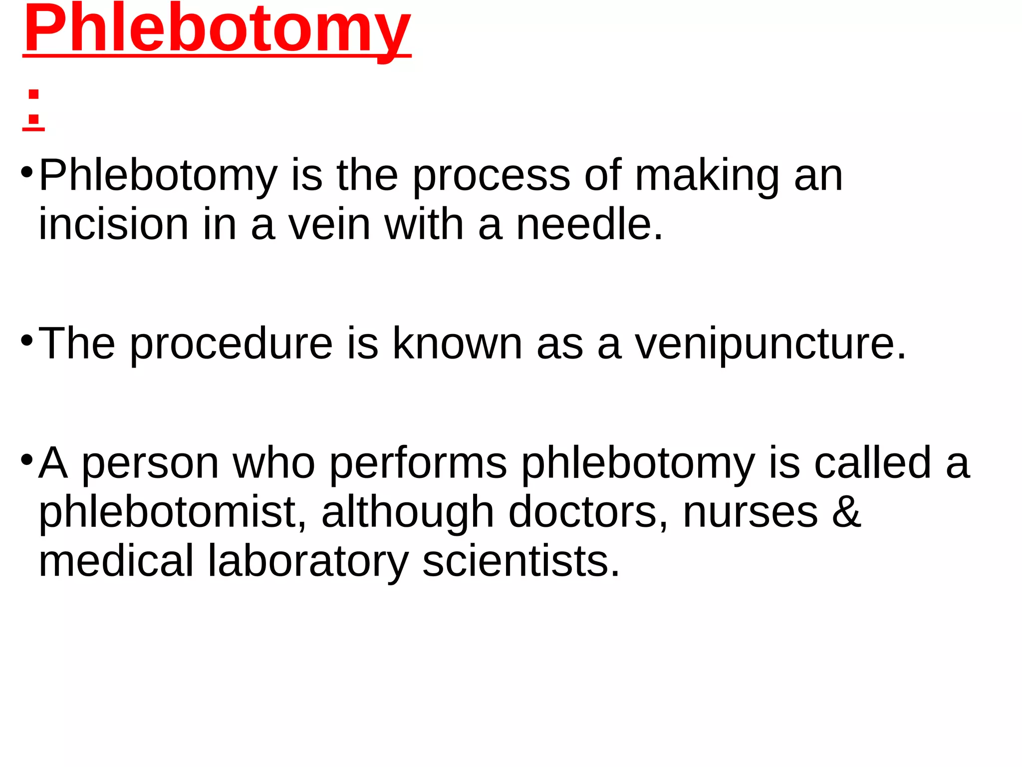 Phlebotomy | PPT