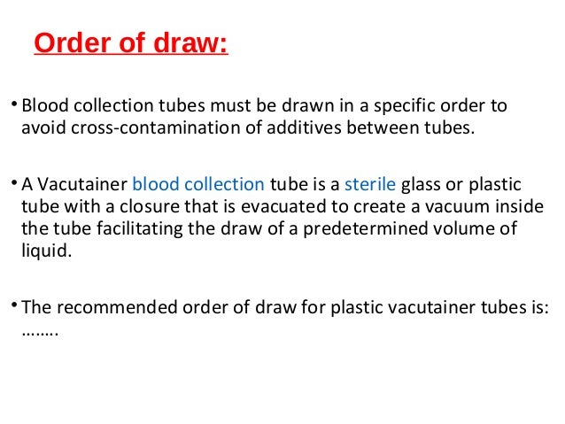 Quest Lab Order Of Draw