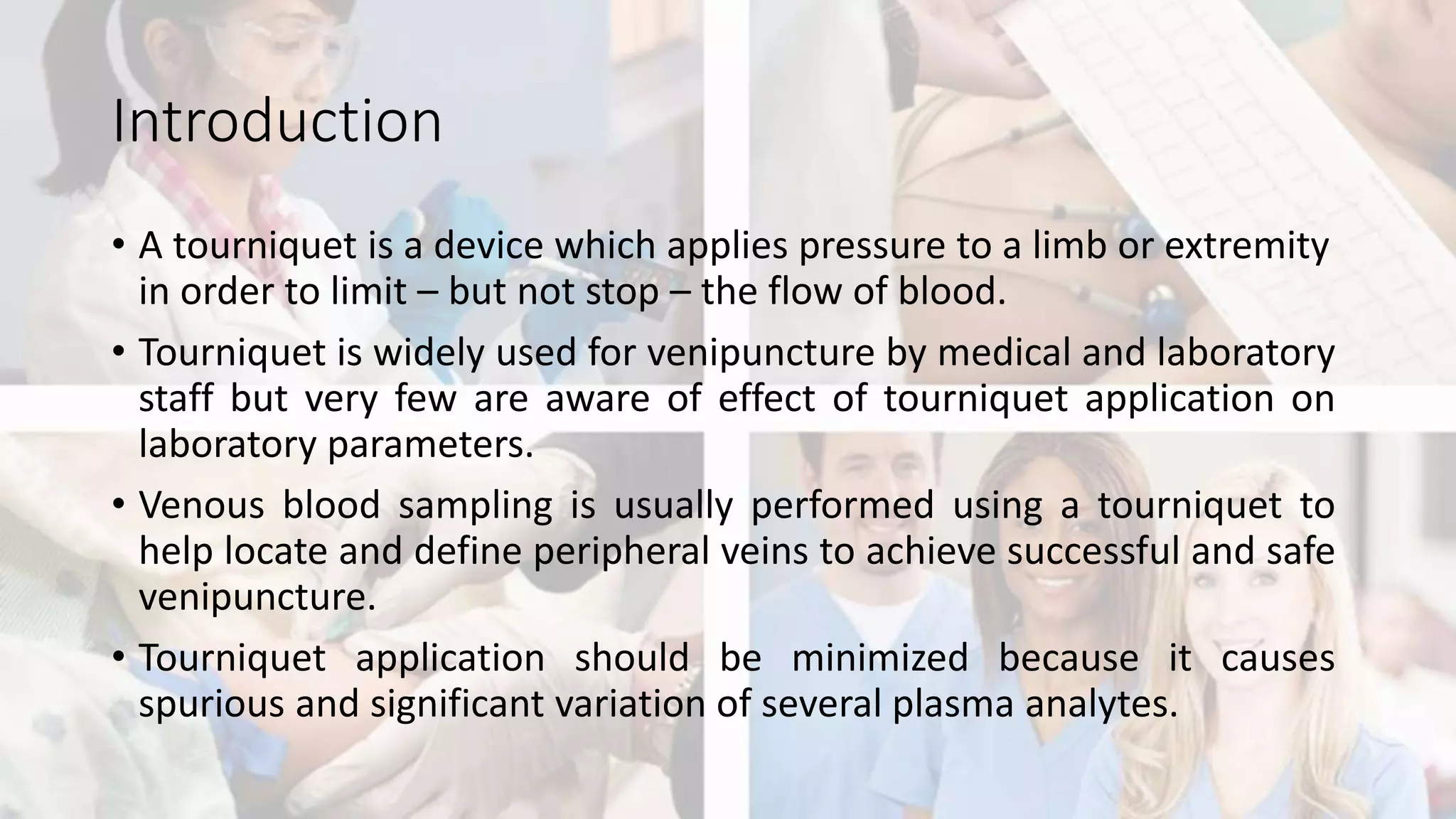 Effect of tourniquet on lab parameters and effect of hemolysis on lab ...