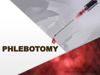 nursing phlebotomy, objectives, usage in the field | PPTX