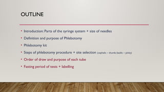 Phlebotomy Lecture by Lorenzo Rodrigo A. Jamer | PPTX