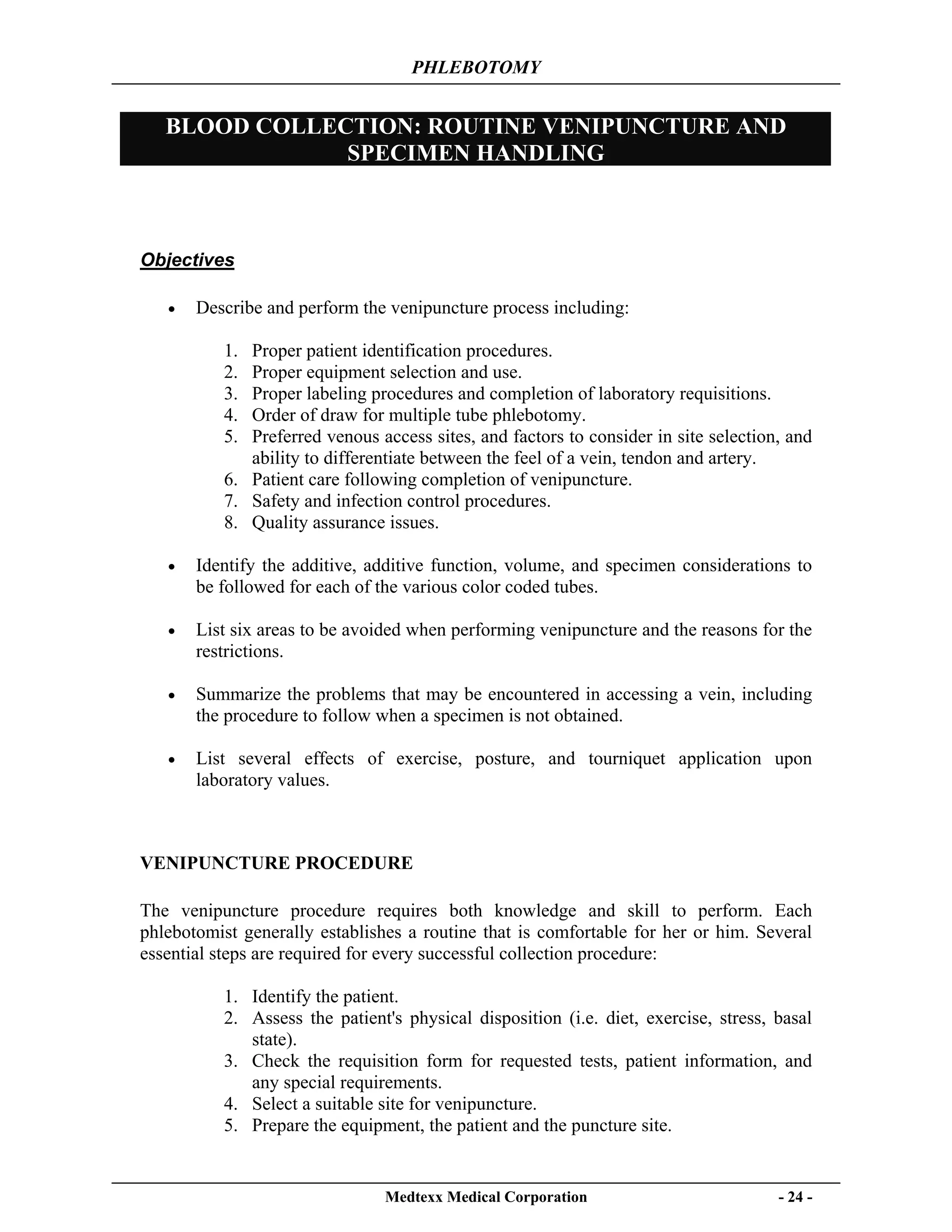 Phlebotomy manual | PDF